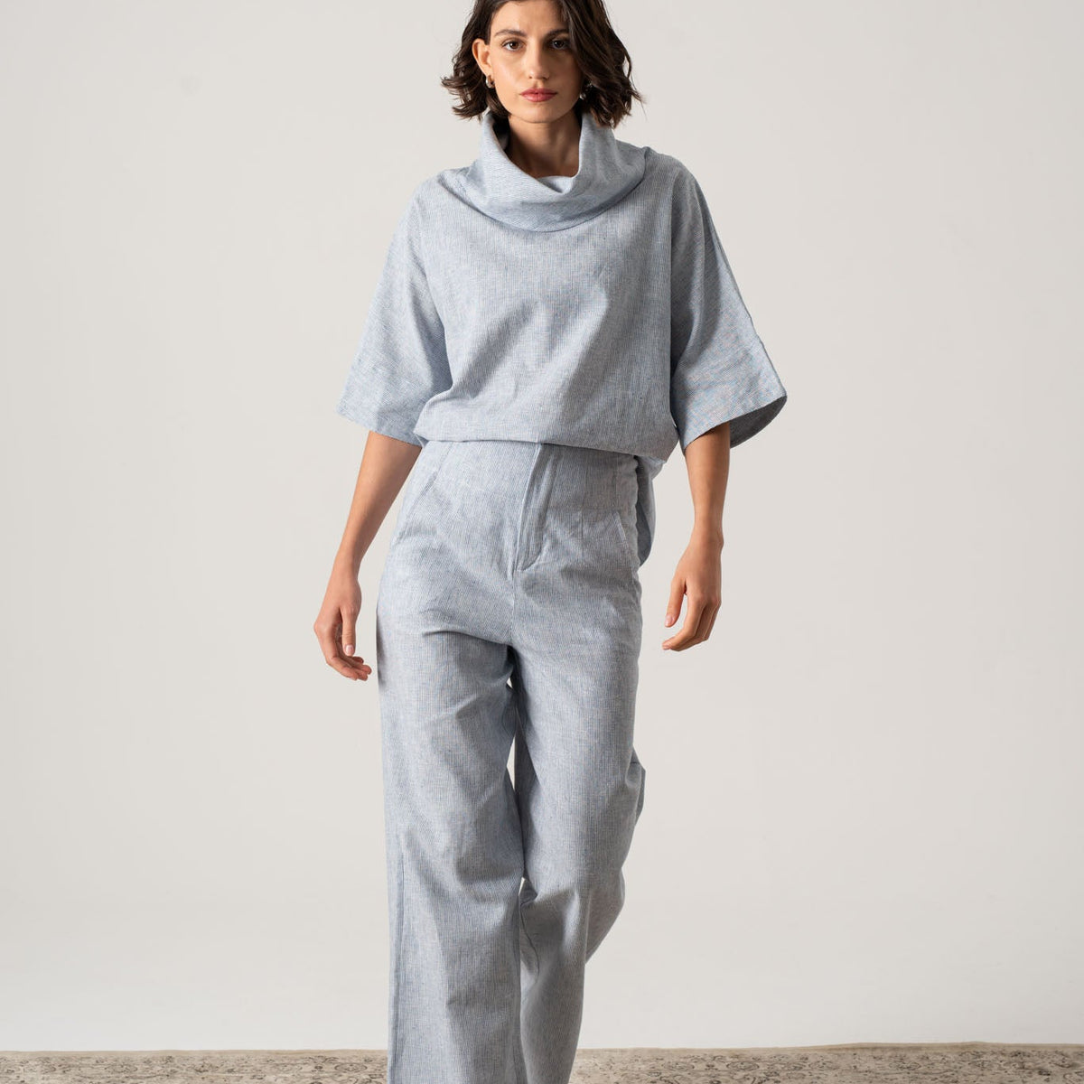 Hanne Trouser French Blue Stripe – LUXMII